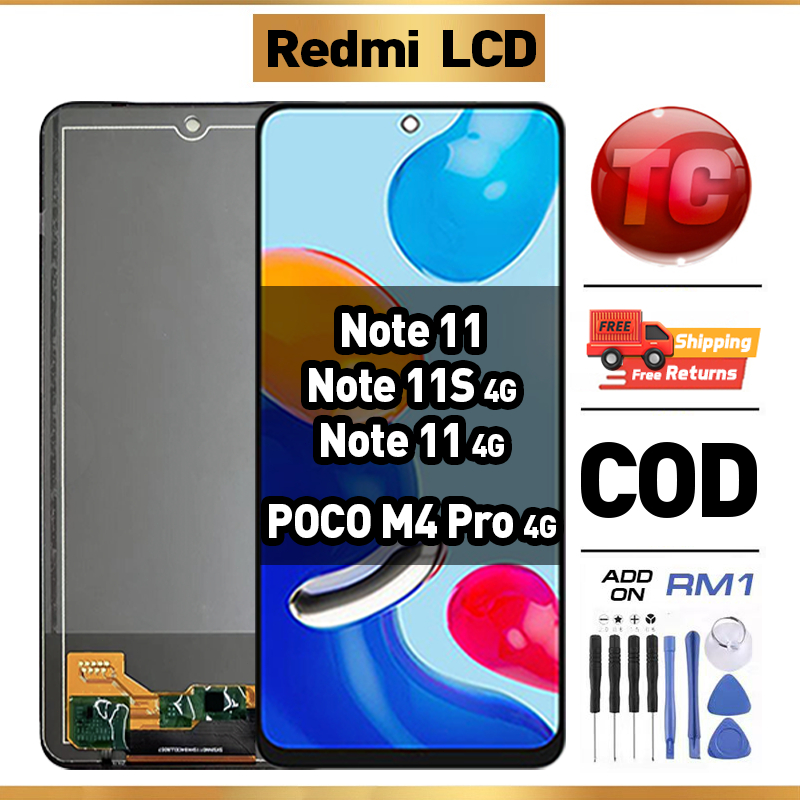 LCD Redmi Note 11/ Note 11S 4G/ Note 11 4G/ poco M4 Pro 4G Compatible ...