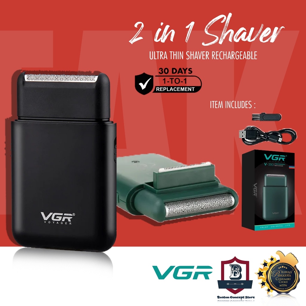 VGR V-390 Electric Shaver Professional Shaver Razor Portable Mini Shaver Reciprocal Shaving 2 ...