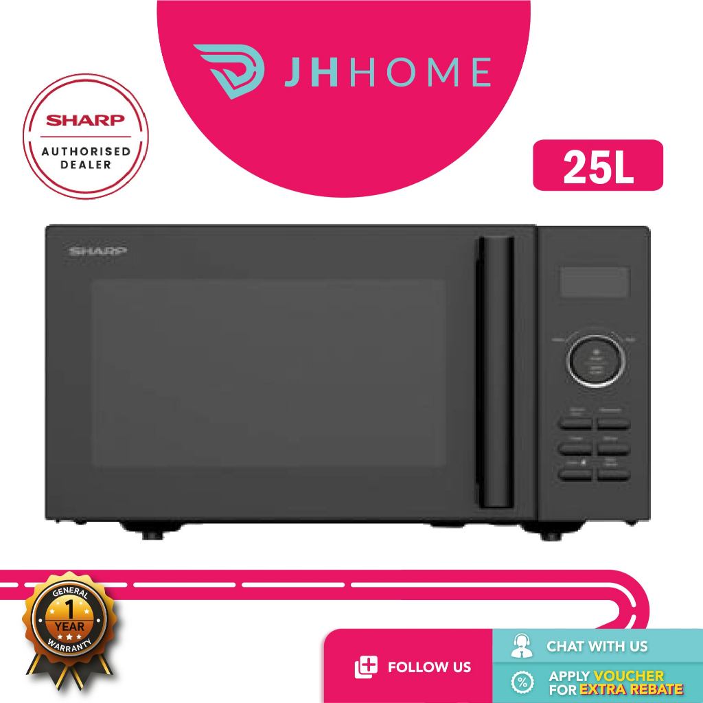 Sharp 20L Microwave Oven - 6 Power Levels 700W R219EK | 25L R3521GK ...