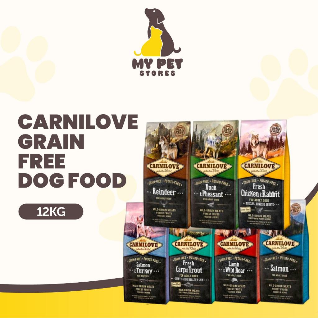 CARNILOVE GRAIN FREE DOG FOOD 12KG - SALMON, WILD BOAR, TURKEY, CARP ...