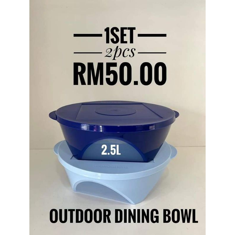 Tupperware Outdoor Dining Bowl set 2.5L (2pcs) | Shopee Malaysia
