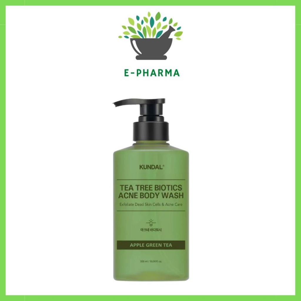 Kundal Tea Tree Biotics Acne Body Wash 500ml - Apple Green Tea | Shopee ...