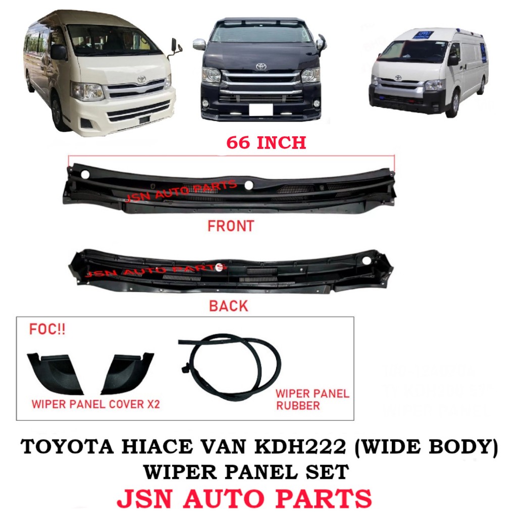 J124S02 WIPER PANEL SET TOYOTA HIACE KDH222 WIDE BODY 2005YEAR ON ...