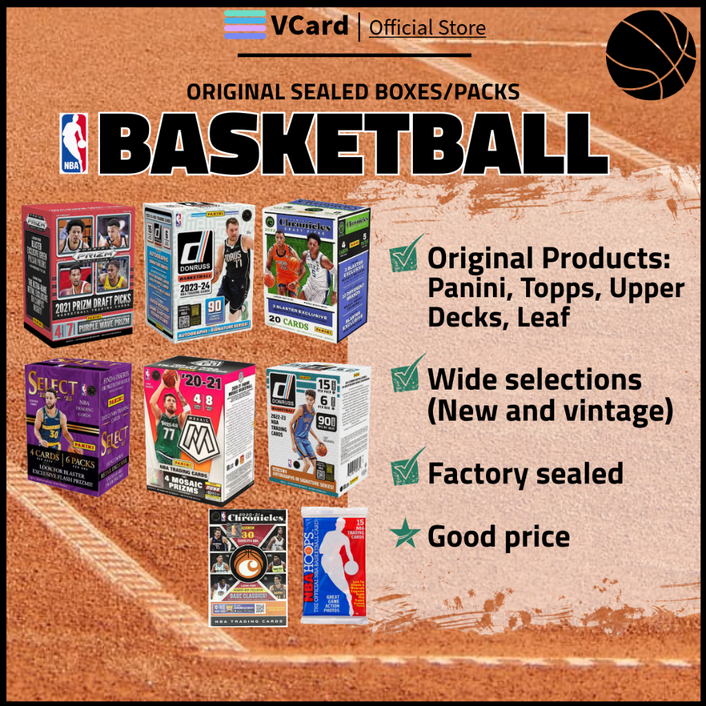 [VCARD] Basketball Card Box. Factory Sealed by Panini Topps NBA [100% Original. Trading Card ...