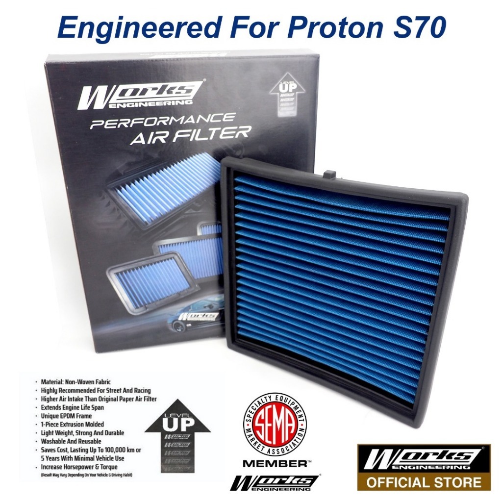 Proton S70 1.5T Works Engineering 100% Genuine High Flow Washable Air ...