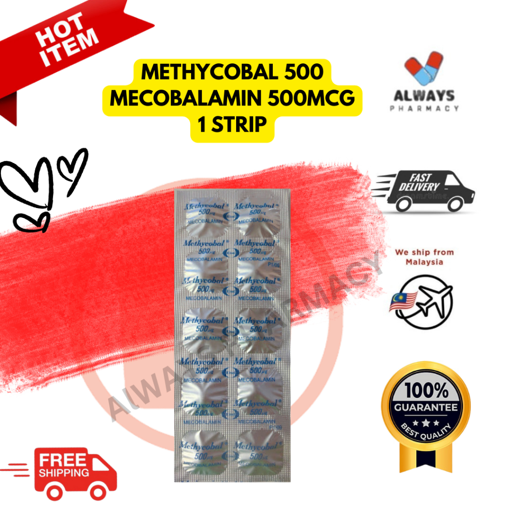 METHYCOBAL 500 MECOBALAMIN 500MCG 1 STRIP | Shopee Malaysia
