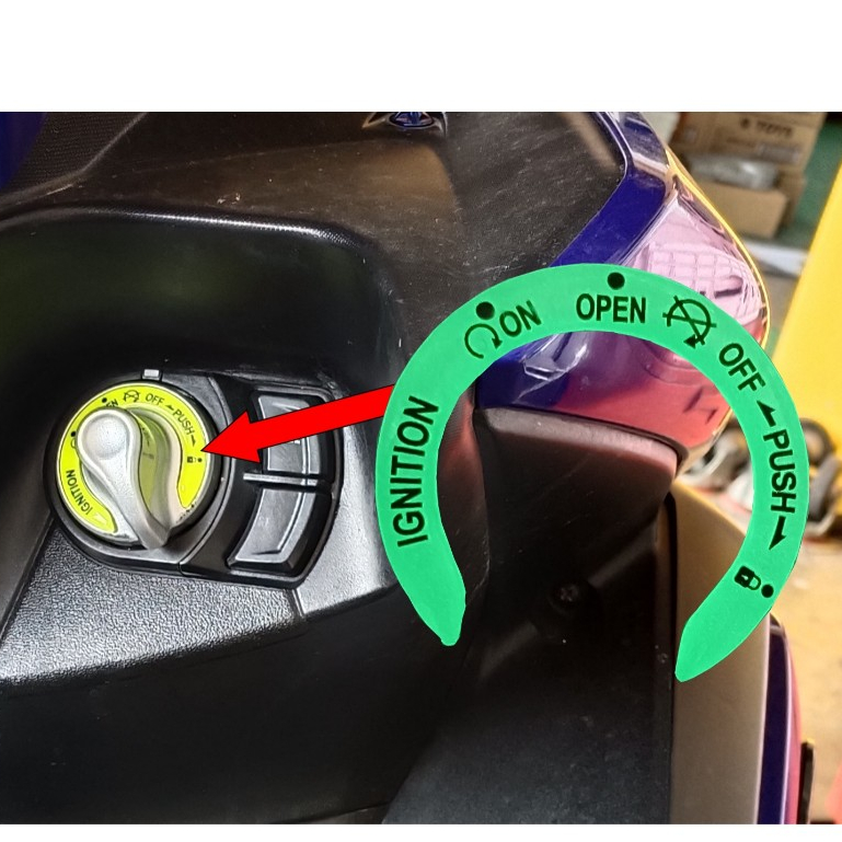 Yamaha Main Switch Sticker Ignition Key Epoxy Nvx155 Y16zr Nmax Xmax ...