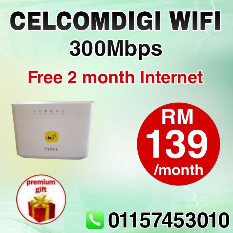 CelcomDigi Wifi 300Mbps (Free 2 Month) | Shopee Malaysia