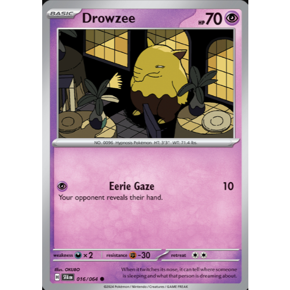 Pokemon TCG SV6.5a Scarlet & Violet : Shrouded Fable - 016/064 - Drowzee | Shopee Malaysia