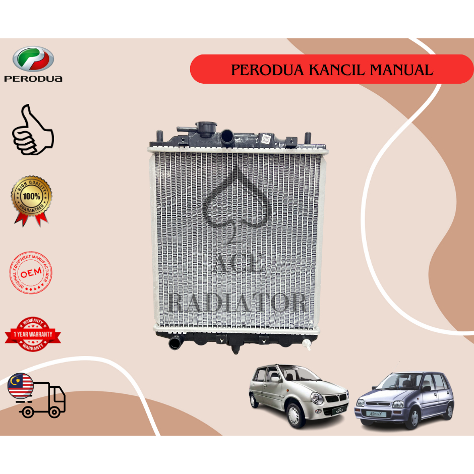 PERODUA KANCIL 660/850 NA/TURBO AUTO/MANUAL OEM RADIATOR ASSY 2ROW-PA22 ...