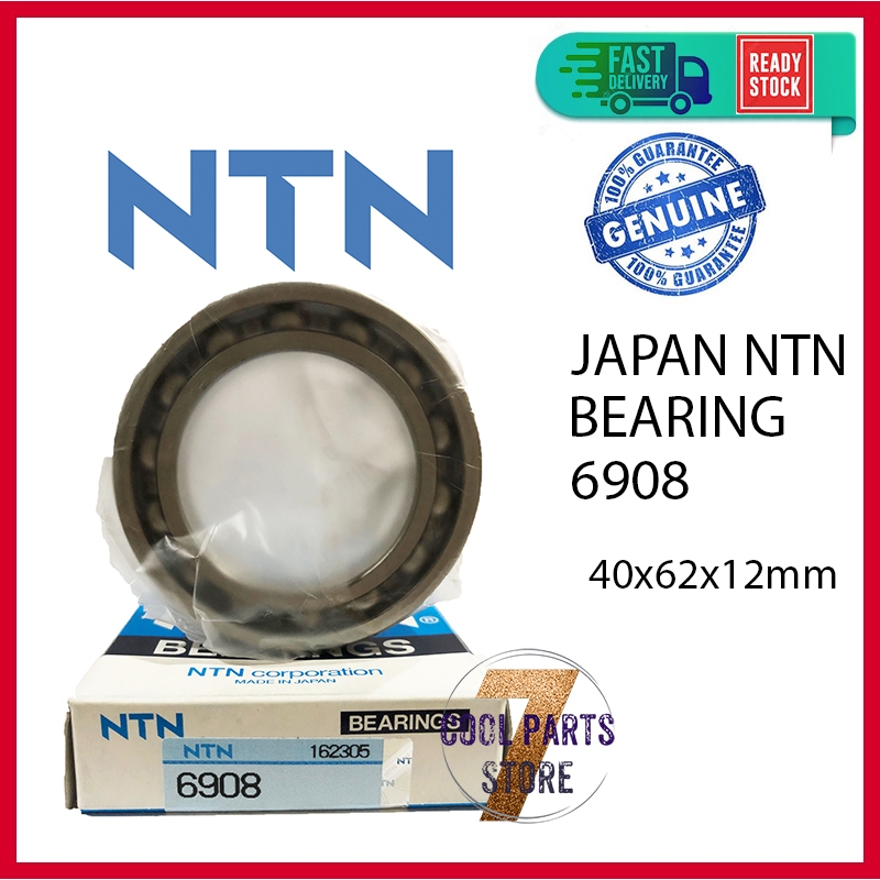6908 NTN Japan Bearing 6908 (40 X 62 X 12mm) - 100% ORIGINAL | Shopee ...