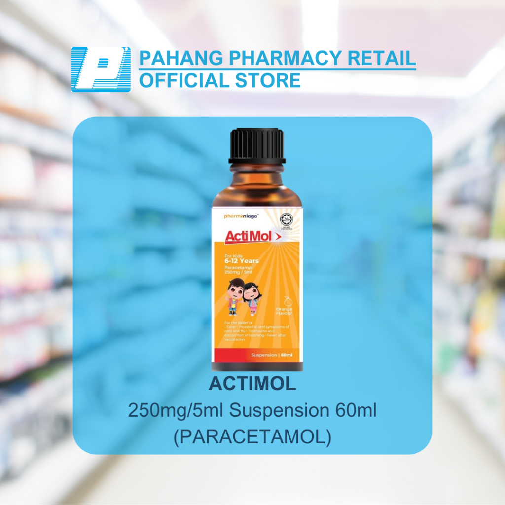ACTIMOL 250mg/5ml Suspension 60ml(PARACETAMOL) | Shopee Malaysia