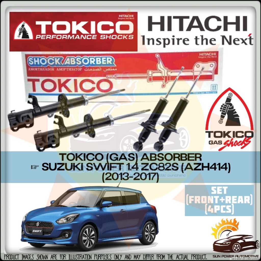 TOKICO TKC Suzuki Swift 1.4 ZC82S AZH414 (2013-2017) Gas Shock Strut ...