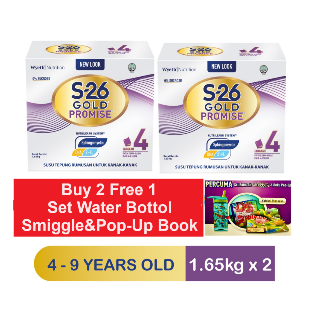 S26 Gold Promise Step 4 (1.65KG X 2) Free Smiggle Water Bottle & Pop-Out Book | Shopee Malaysia