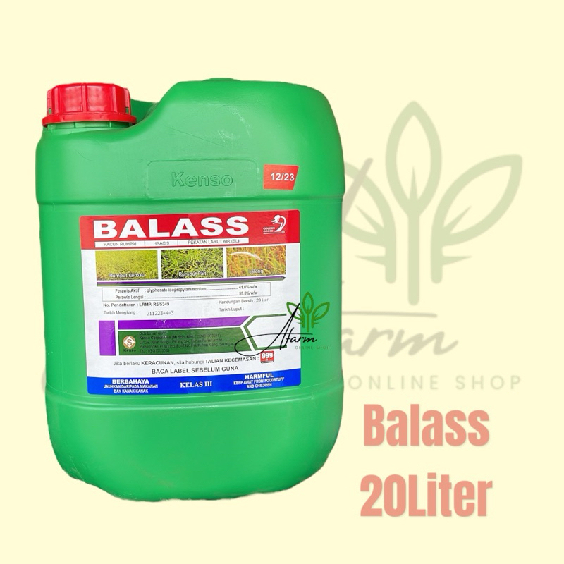 20L BALASS Kenso (Sama Roundup Ecomax Ken up) Glyphosate 41% Rumput ...