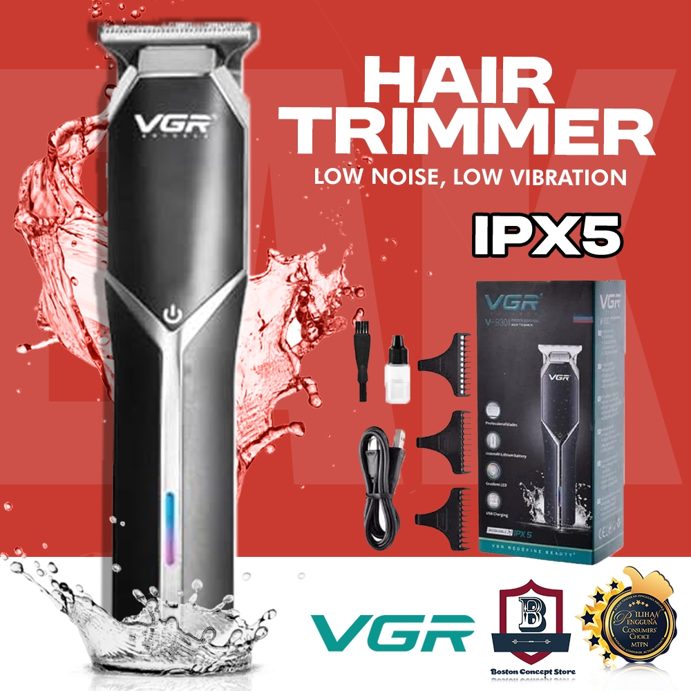 VGR V-930 Hair Clipper Waterproof Household Haircut USB Rechargeable Hair Salon Professional ...