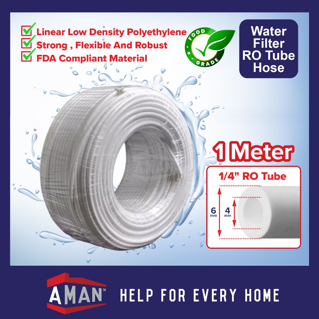 Water Filter 1/4" RO Tube White Hose Water Dispenser White Tube RO ...