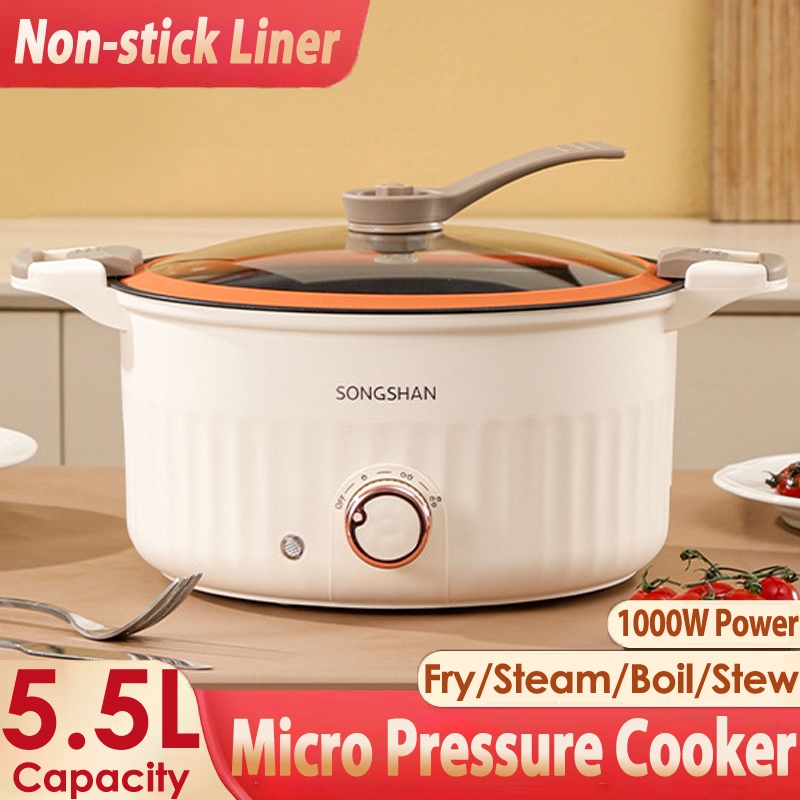 [Ready Stock]5.5L Micro Pressure Cooker Non Stick Cooker 28cm Stew Pot ...