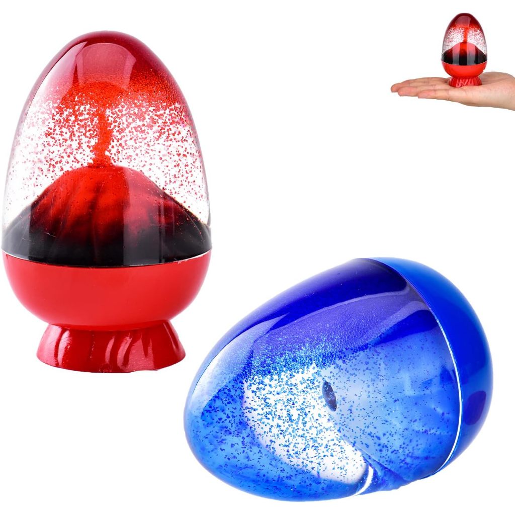 HO333 火山 油漏 Volcano Liquid Motion Bubbler Timer Egg-shaped Calming ...