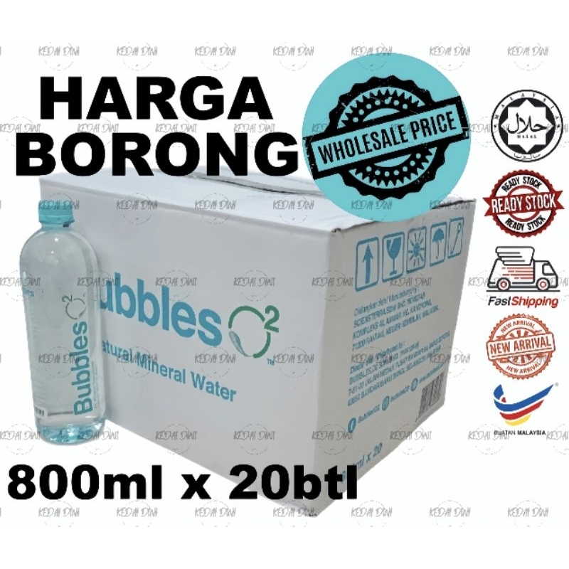 Air Bubbles O2 800ml x 20botol | Shopee Malaysia