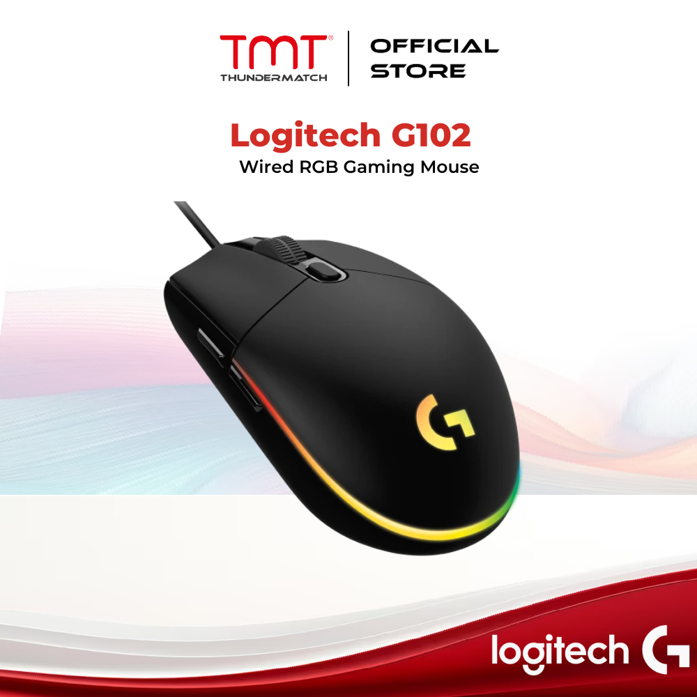 Logitech G102 Light Sync Gaming Mouse Black with Customizable RGB Lighting/6 Programmable ...