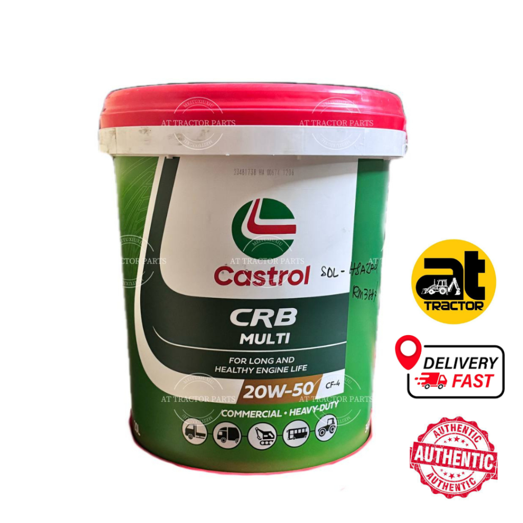 Castrol CRB Multi 20W-50 CF-4 Engine Oil – 20 Liters for Diesel Engines ...