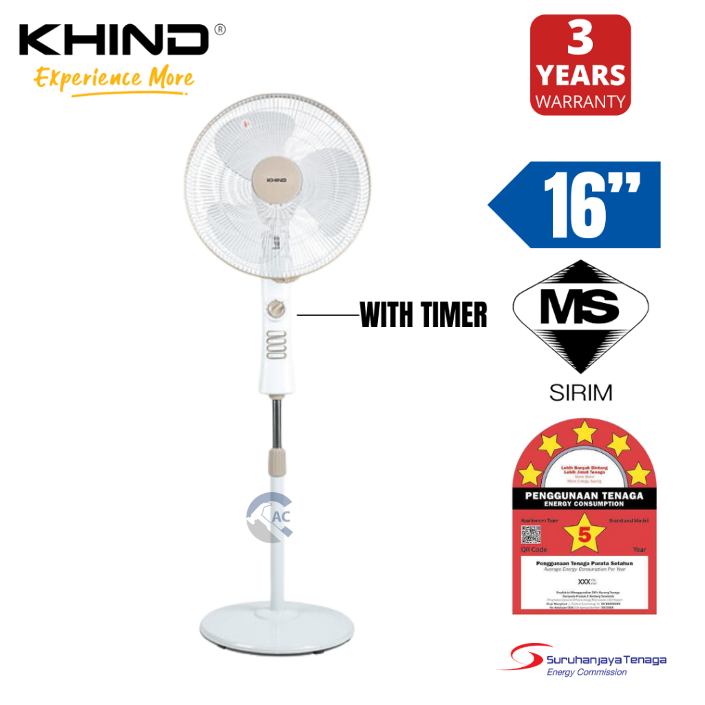 KHIND STAND FAN 16” SF1660T | KIPAS BERDIRI | STAND FAN | Shopee Malaysia