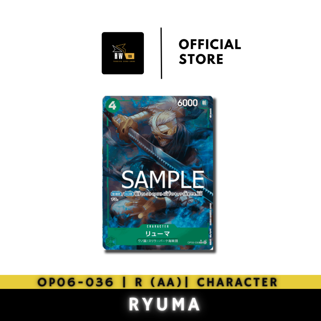 One Piece Card Game OP06-036 | R (AA)| CHARACTER Ryuma | Shopee Malaysia