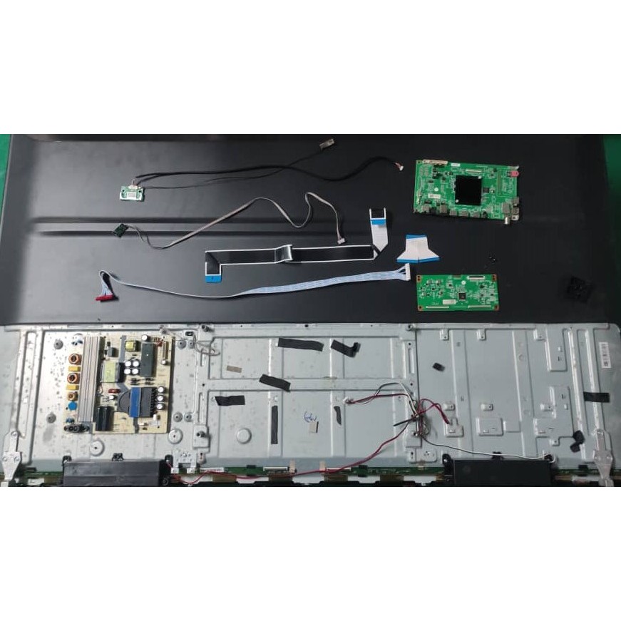 (P064) Hitachi 58QLEDSM20 Mainboard, Powerboard, Tcon, Ribbon, Cable ...