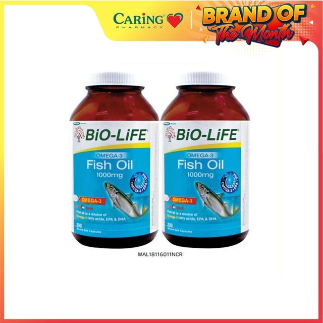BIO-LIFE FISH OIL (1000MG × 200S × 2) | Shopee Malaysia
