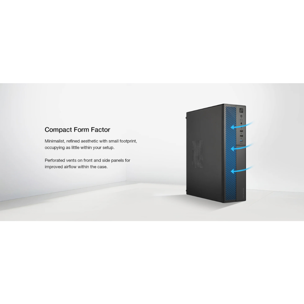 #Tecware Core Mini SFF Matx Case w/ 250W PSU - Black# Tecgear Core Slim ...