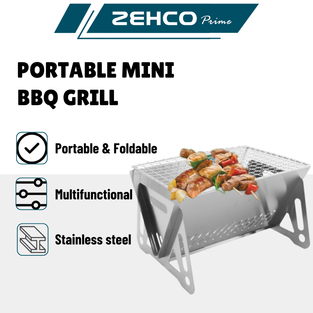 Portable Mini Barbecue Stainless Steel Foldable Mini BBQ Grill Table ...