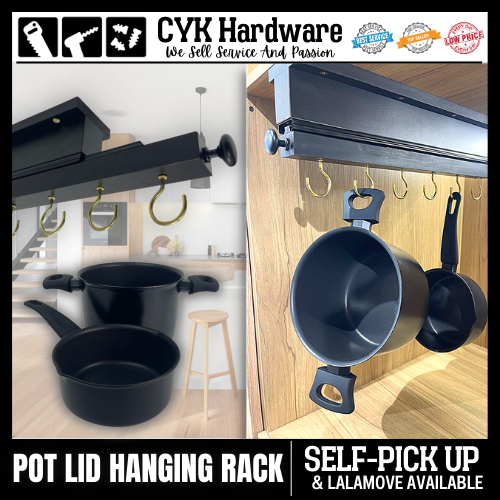 AXE™ Kitchen Pull Out Pan Hanging Rack (Rak Kuali Dapur Tarik)/ RAK ...