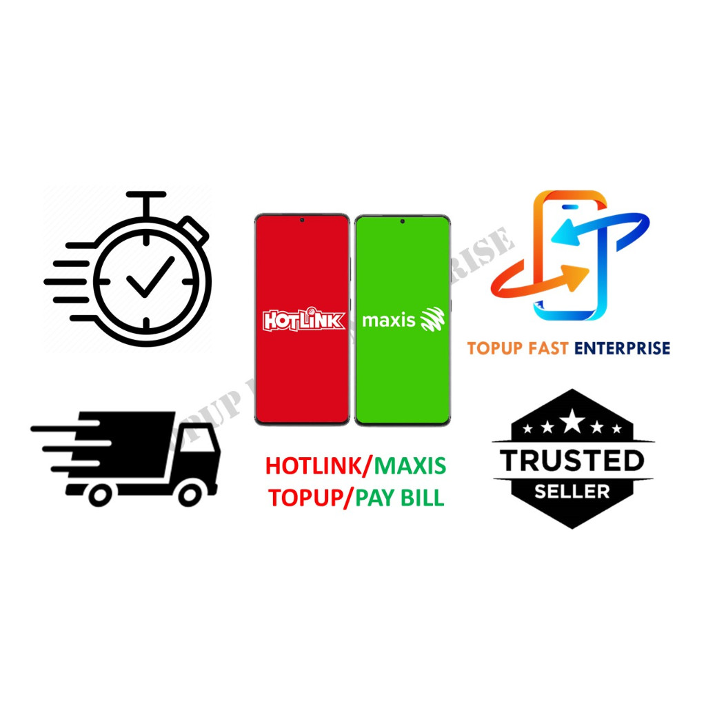 *Instant Reload* Hotlink Prepaid Topup/Maxis Pay Bill | Shopee Malaysia