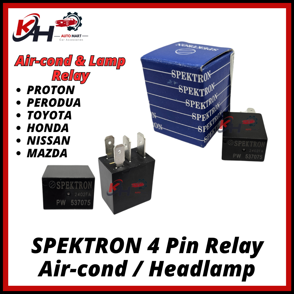 SPEKTRON 4 Pin Relay Fit For PERODUA PROTON TOYOTA HONDA NISSAN HEAD ...
