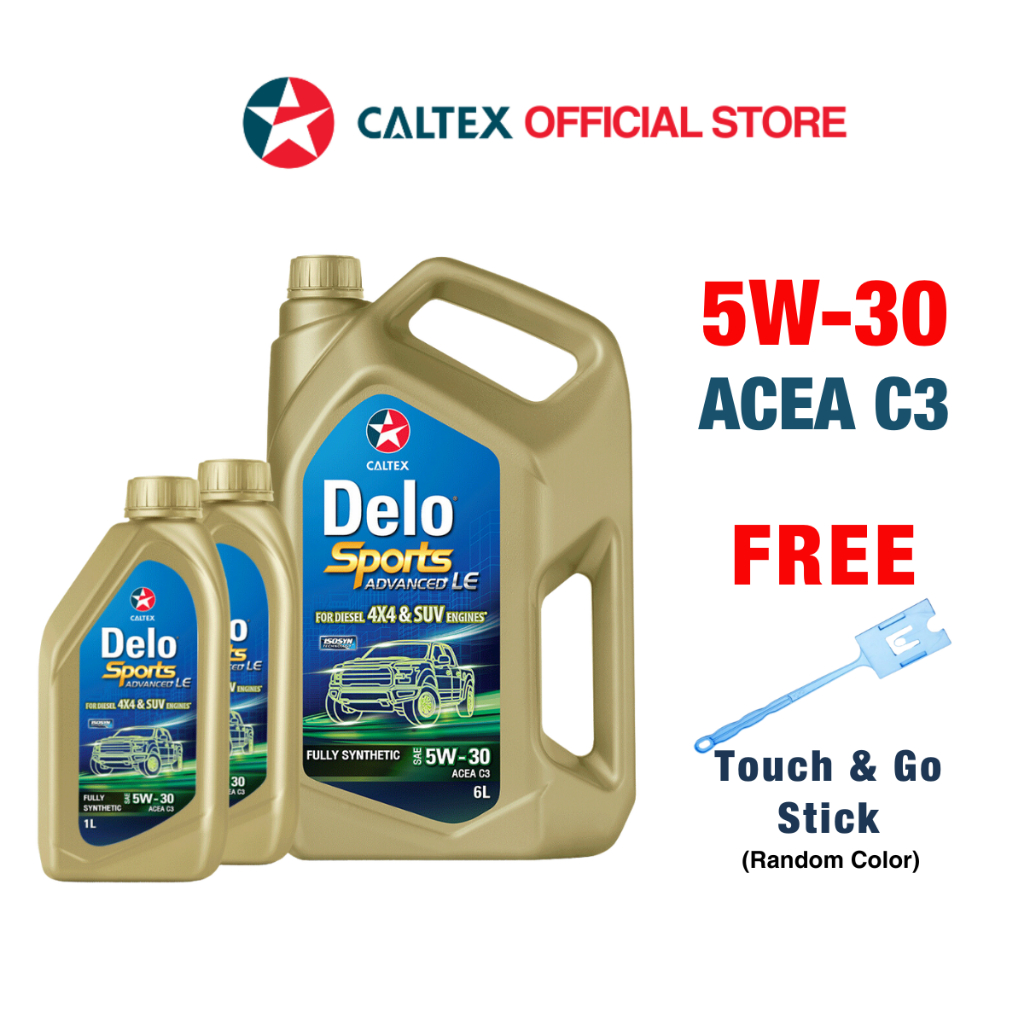 Caltex Delo Sports Advanced Fully Synthetic 5W-30 8 Liters ACEA C3 FREE ...