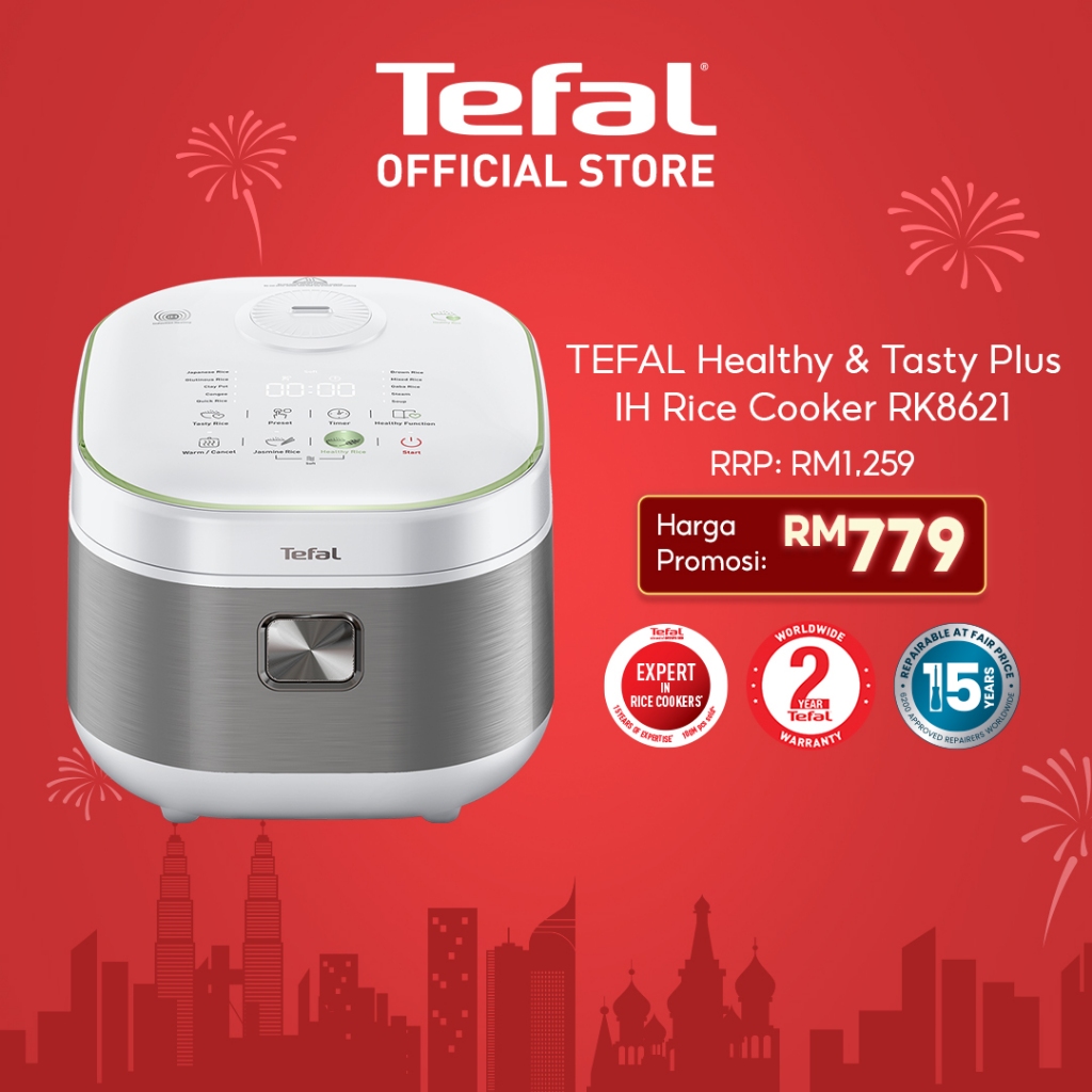 Tefal Healthy & Tasty Plus IH Rice Cooker 1.5L (RK8621) | Shopee Malaysia
