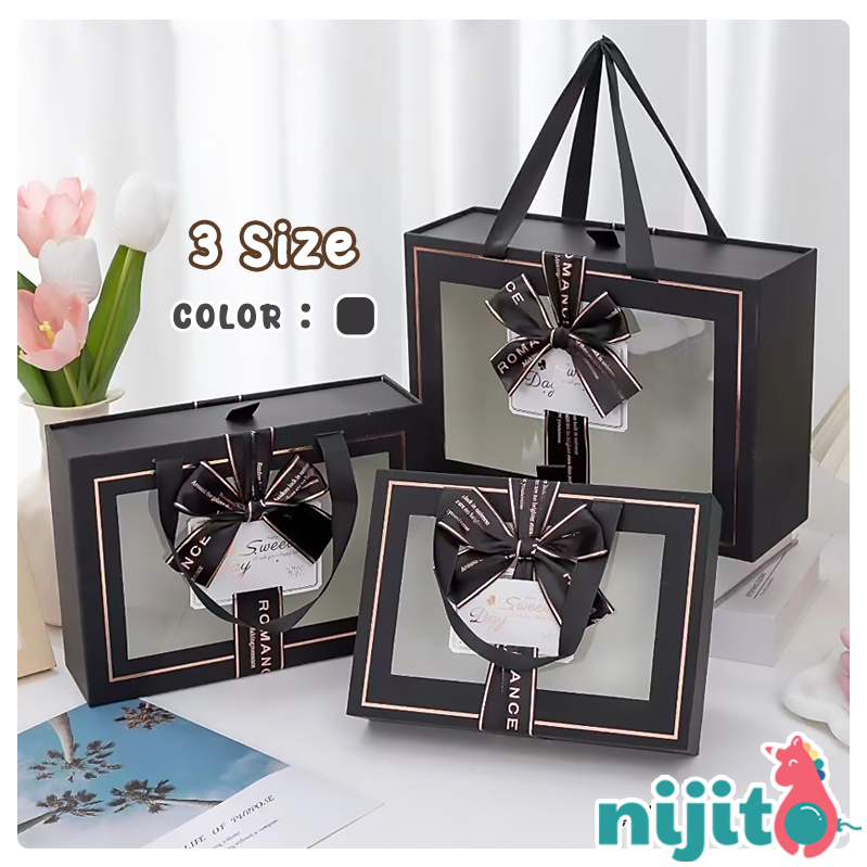 Nijito- Premium Black Rectangle Birthday Present Box Storage Box ...