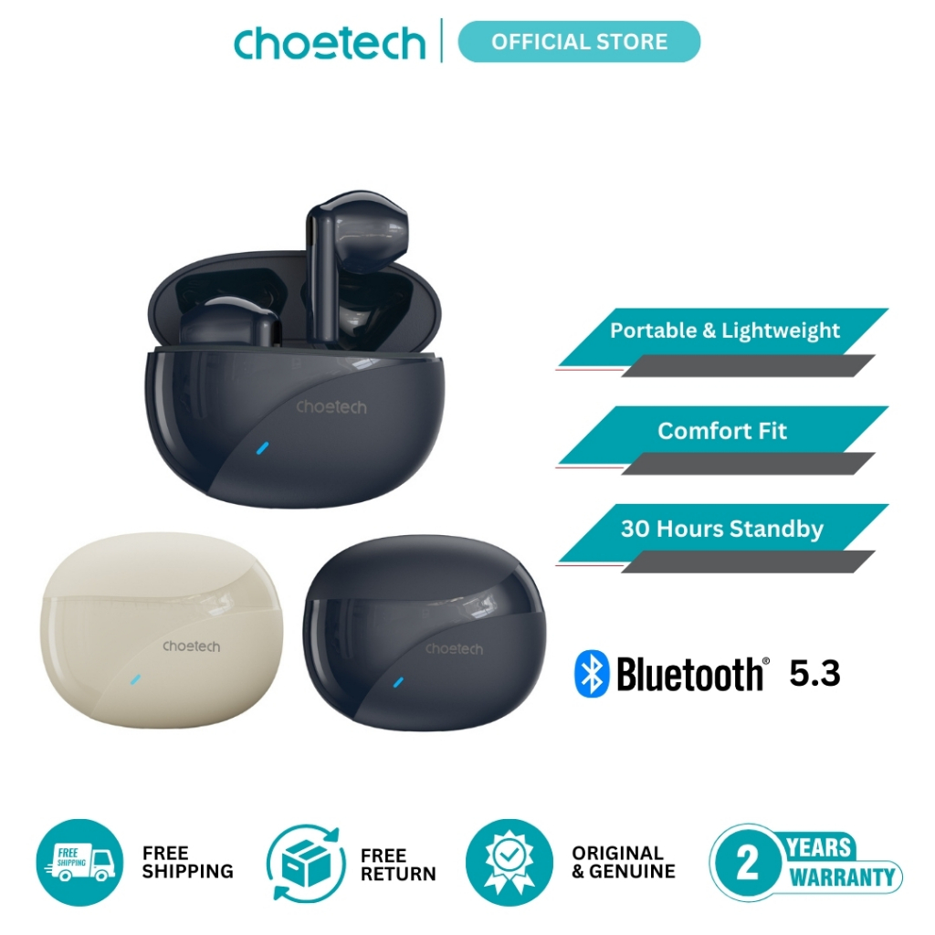 Choetech BH-T24 DNS Bluetooth low energy chip v5.3 Mini TWS Earphone ...