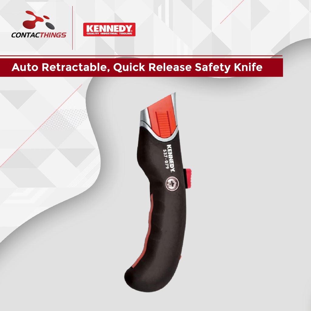 KENNEDY Auto Retractable, Quick Release Safety Knife - KEN5370790K ...