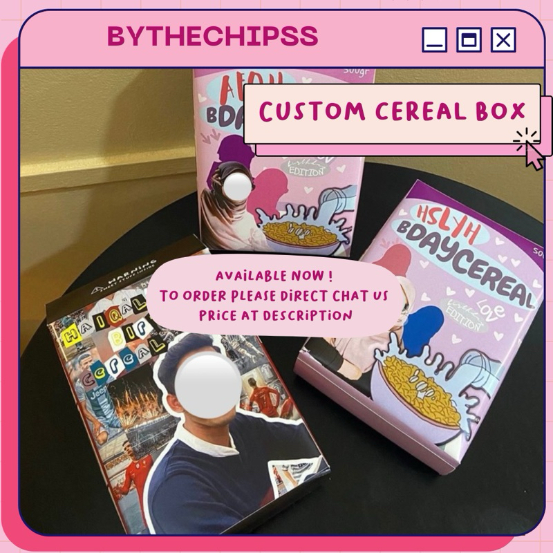 Custom Cereal Box [BOX ONLY] CHAT US FIRST | Shopee Malaysia