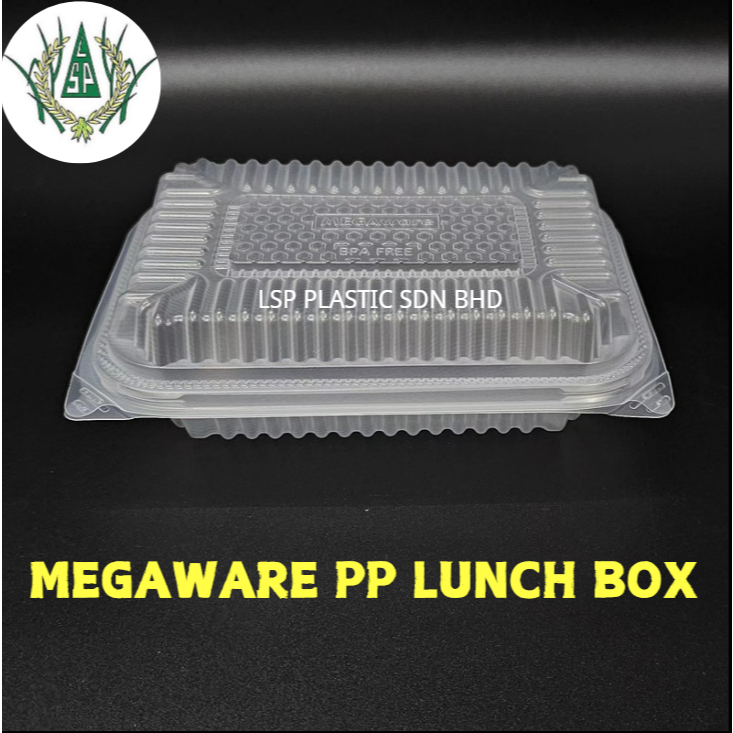 Economy PP Lunch Box with Lock [100pcs±] MEGAWARE - Disposable Plastic ...