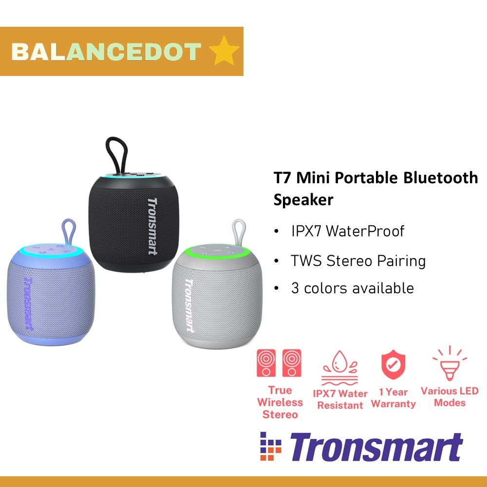 Tronsmart T7 Mini 15W Mini Bluetooth 5.3 Bass Bluetooth Portable ...