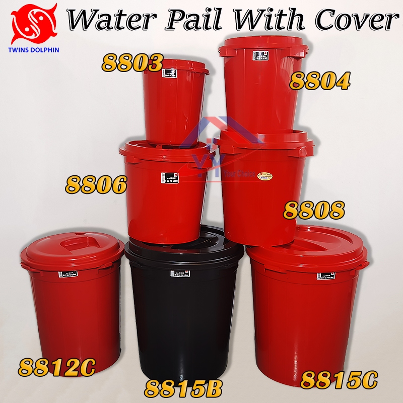 3-15 Gallon Pail With Cover/Water Drum/Plastic Storage Bin/ Water Pail ...