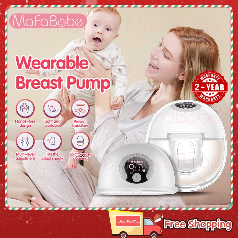 Mafababe S32 Wearable Breast Pump for Breastfeeding Portable Electric Breast Pump Hands Free 4 ...