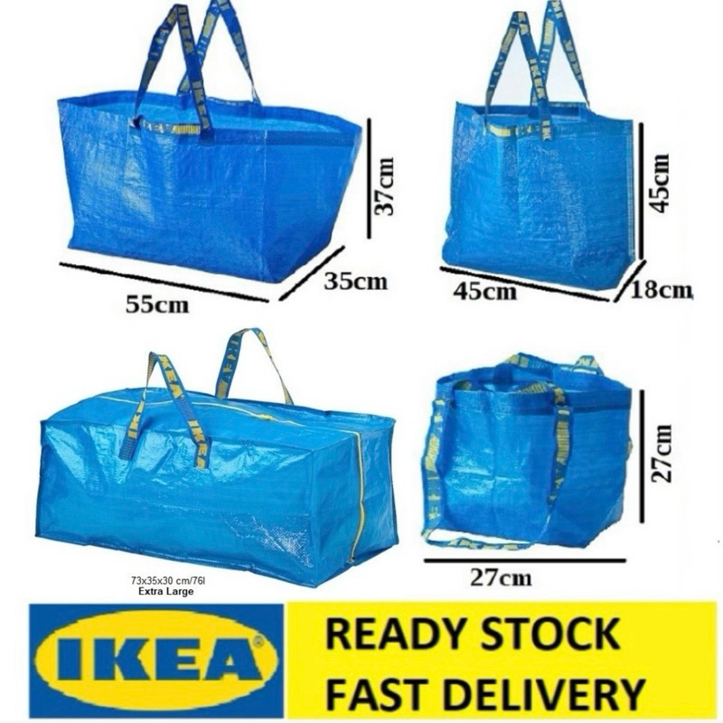 🎁OFFER! ORIGINAL Beg Biru IKEA / Beg Tahan Lasak / Leisure / Dobi ...