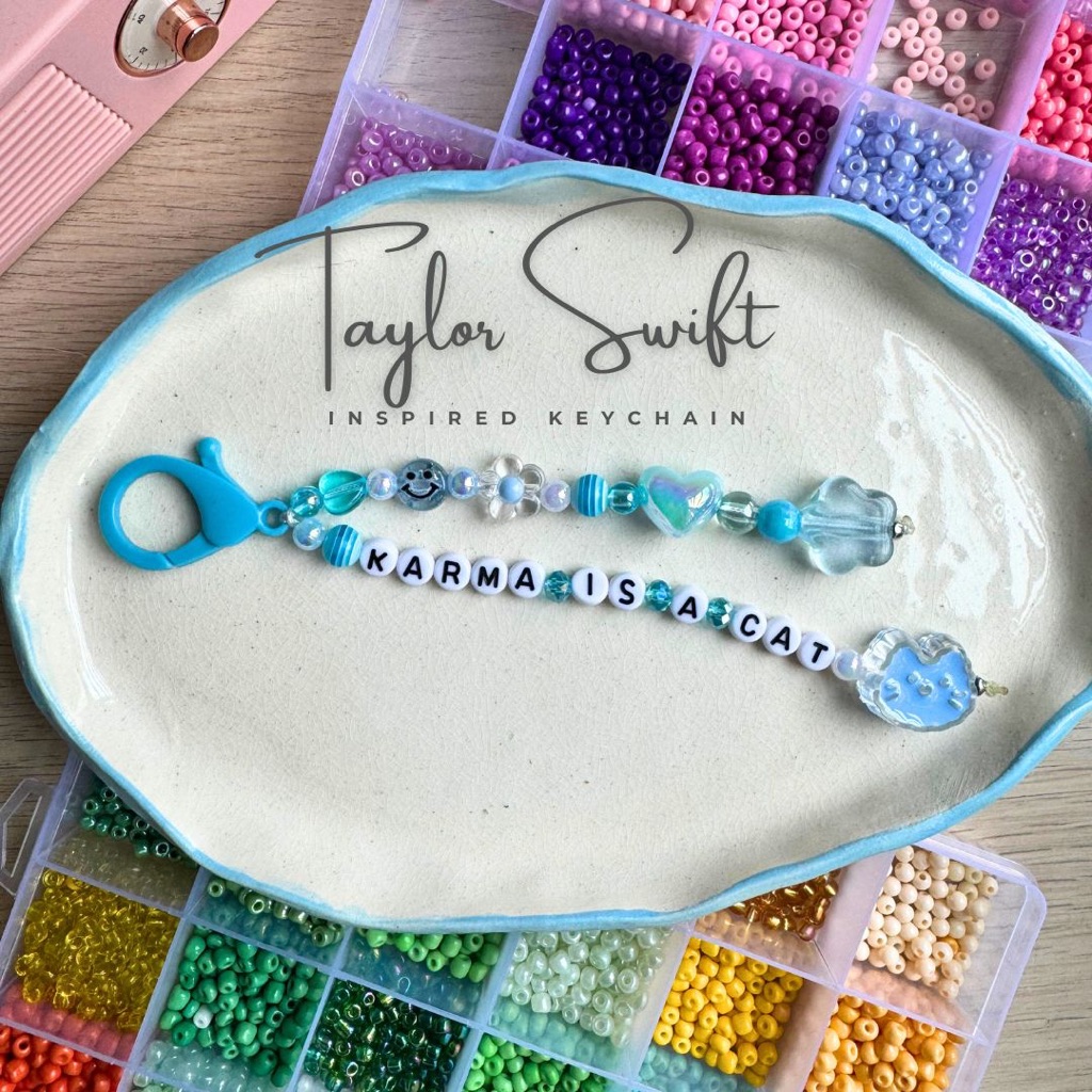 TAYLOR SWIFT inspired beads bag charm keychain | Shopee Malaysia