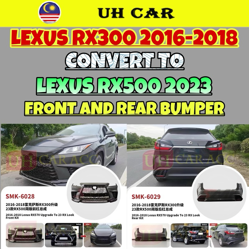 (RX300 To RX500) Lexus Rx300 2016-2018 Convert Rx500 2023 Front Rear ...