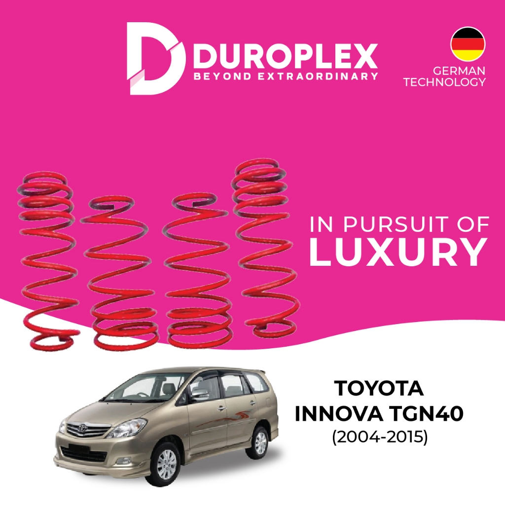DUROPLEX Full Set Heavy Duty Lowered Sport Spring Toyota Innova TGN40 ...