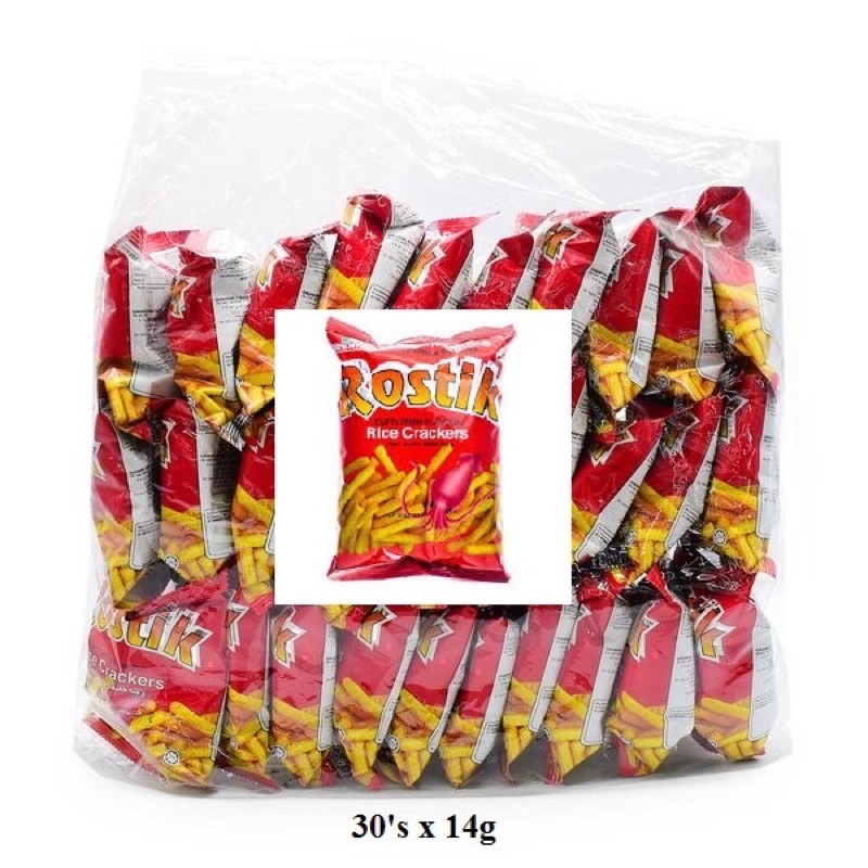 Rostik Cuttlefish Rice Crackers 30’s x 14g | Shopee Malaysia